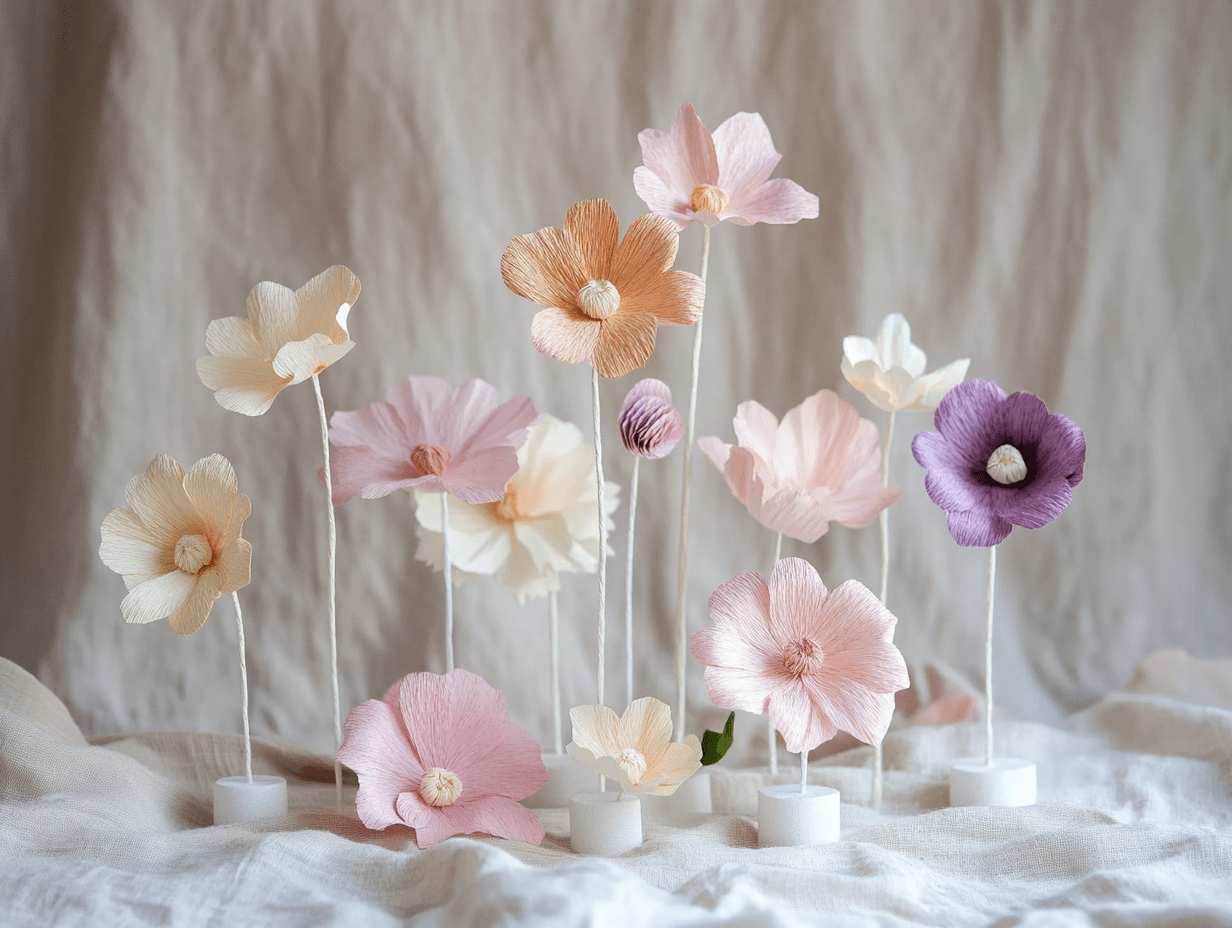 Idées avec du papier crépon : créez des décorations colorées et ...