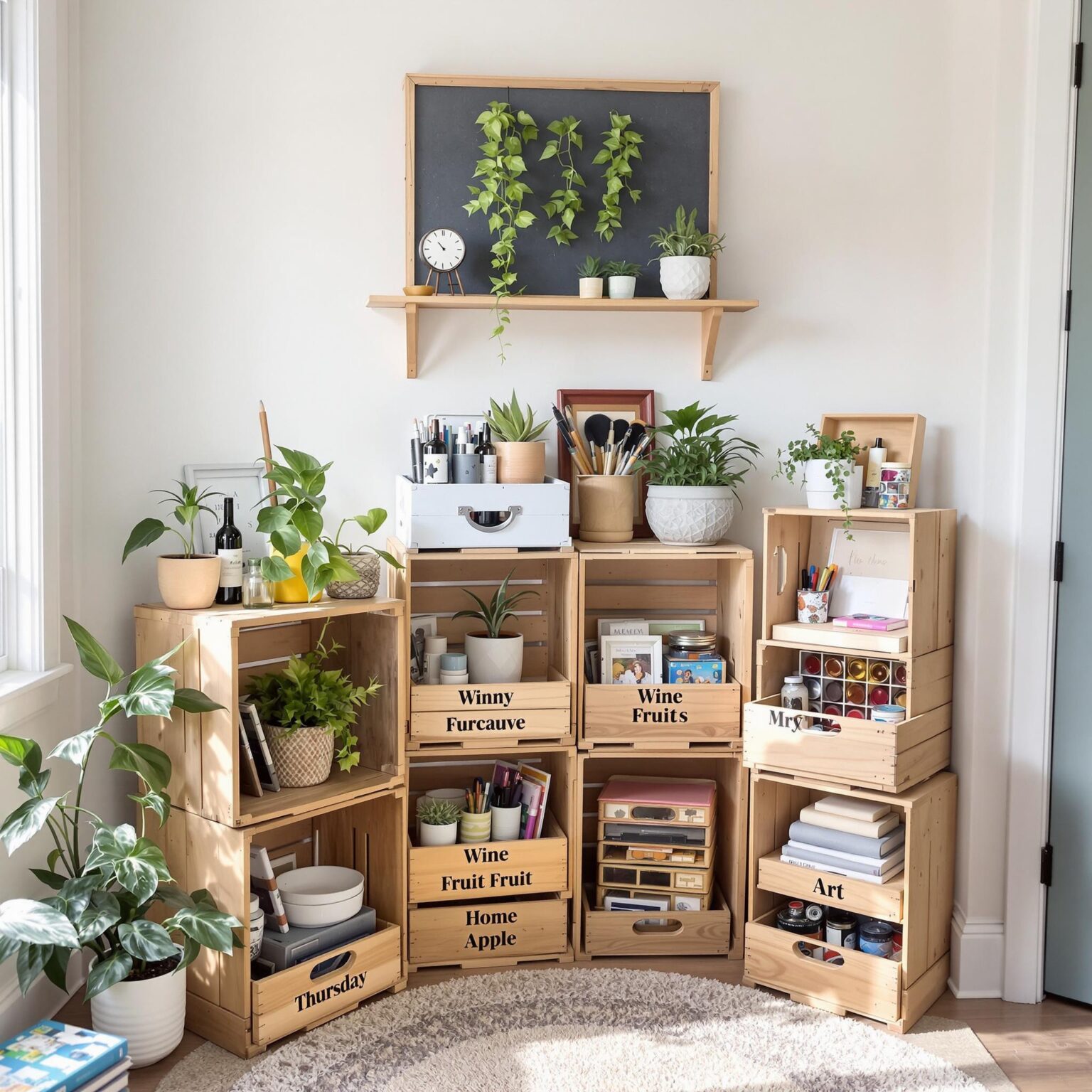 Rangement DIY récup' : redonnez vie à vos caisses à vin et à fruits ...